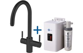 InSinkErator 3N1 J Shape Tap Neo Tank & Filter Pack - Velvet Black