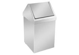 BOCCHI Swing Lid Trash Can 36 lt Matte - Stainless Steel 3900-0135
