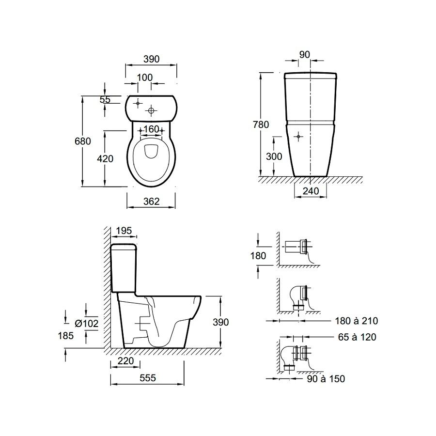 Jacob Delafon Ove Toilet Seat and cover Ove E70005 00 by Jacob Delafon Soft Close 3440890720492 MTSb029