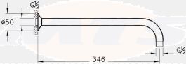 Artema Wall Elbow (Long) A45652